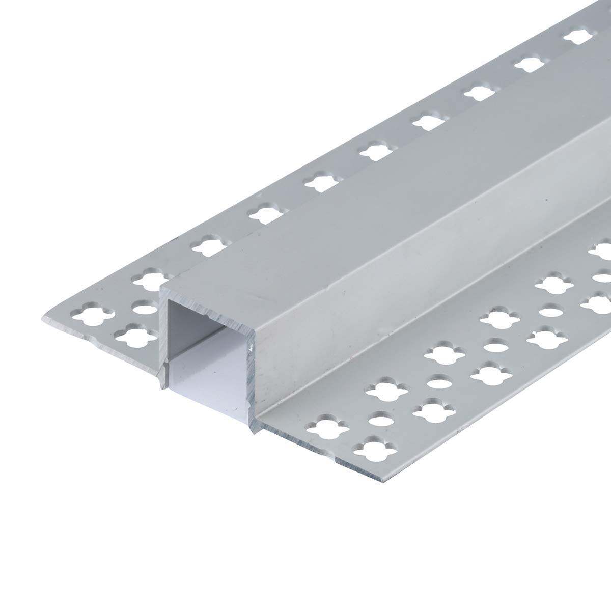 StarlandLed 5-Pack 6.6FT/2 Meter Plaster-in Recessed Slim LED Aluminum Channel with Flange for LED Strip, Aluminium LED Profile with Clip-in Diffuser and End Caps