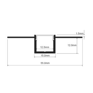 StarlandLed 5-Pack 6.6FT/2 Meter Plaster-in Recessed Slim LED Aluminum Channel with Flange for LED Strip, Aluminium LED Profile with Clip-in Diffuser and End Caps