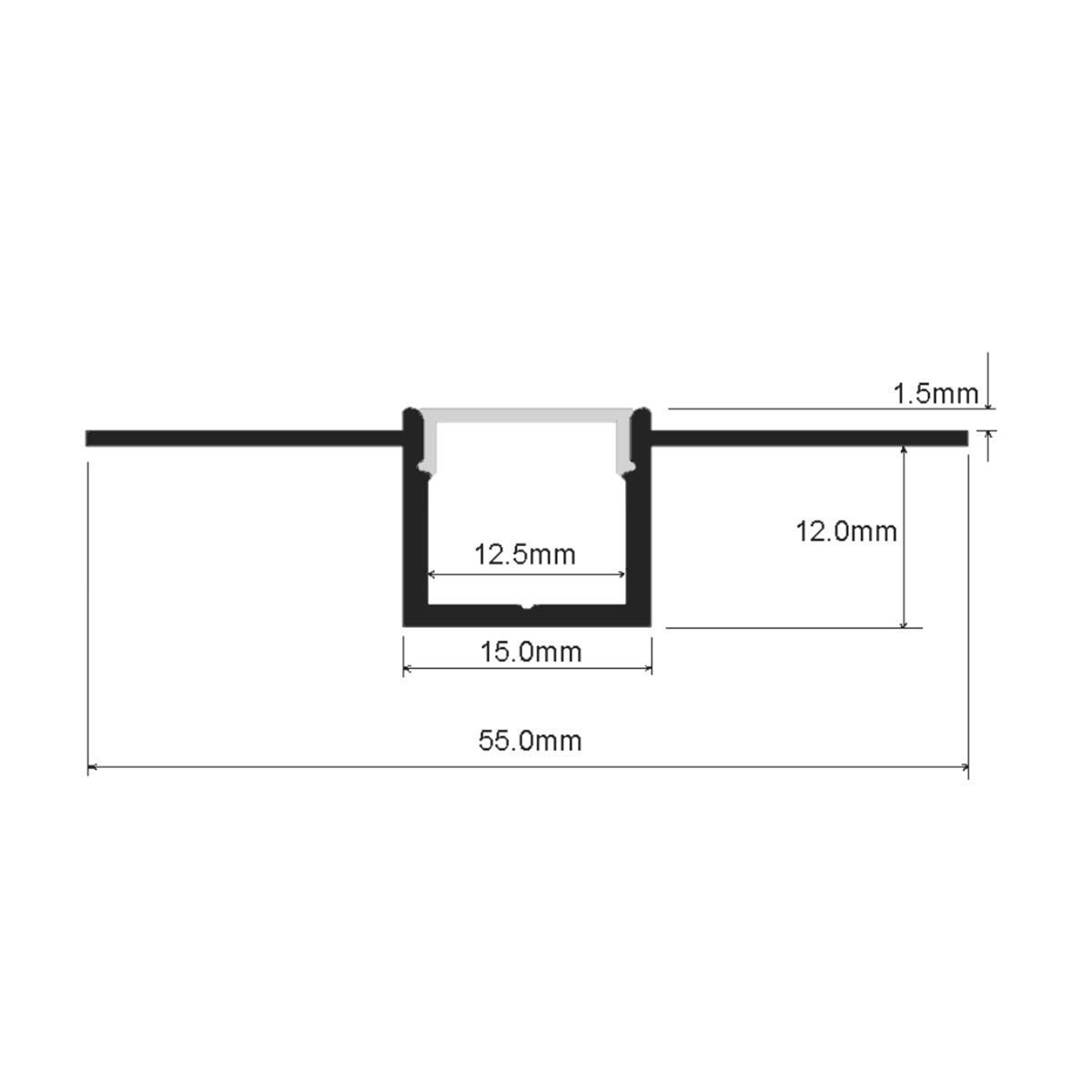 StarlandLed 5-Pack 6.6FT/2 Meter Plaster-in Recessed Slim LED Aluminum Channel with Flange for LED Strip, Aluminium LED Profile with Clip-in Diffuser and End Caps