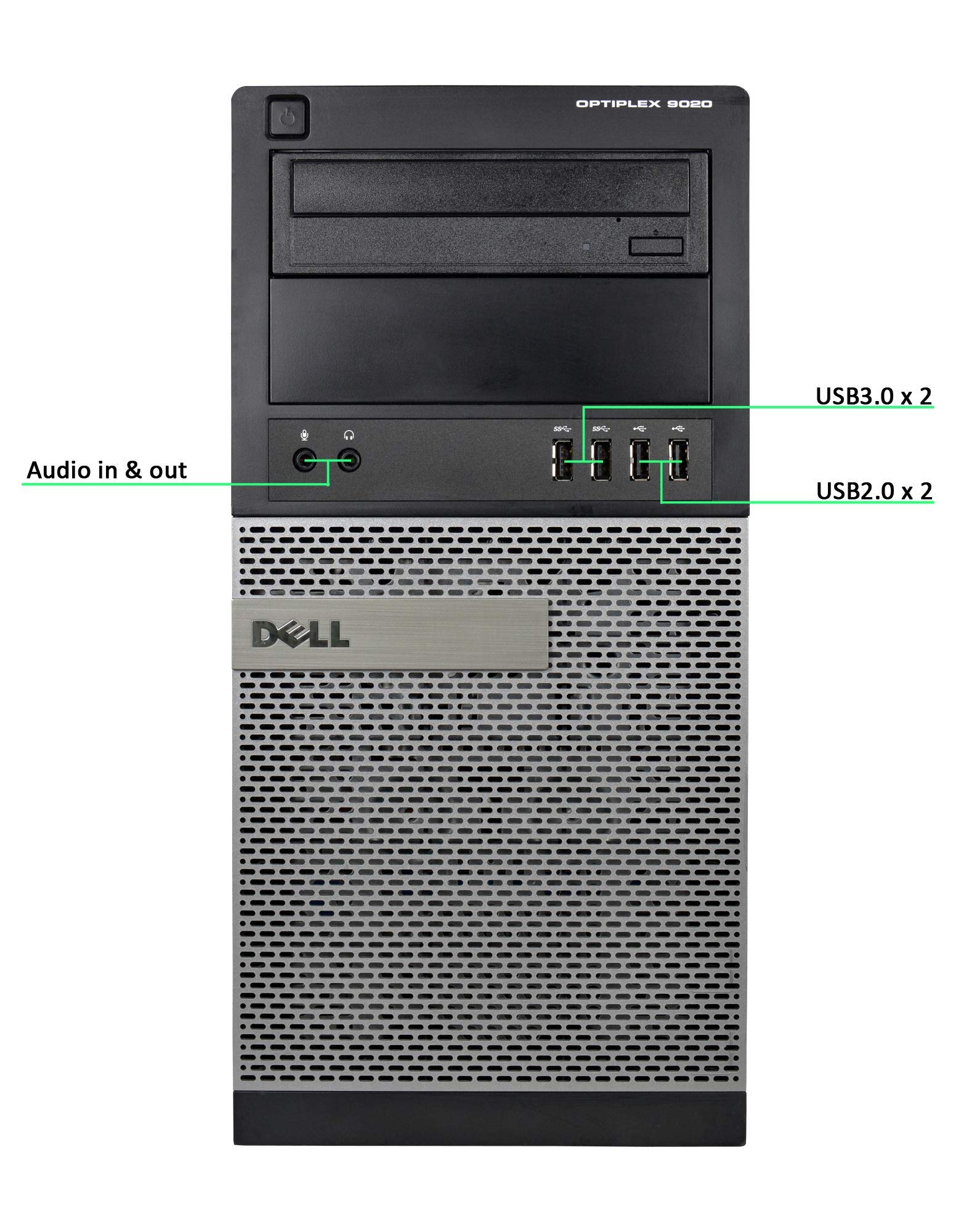 Dell Optiplex 9020 Mini-Tower Desktop, Quad Core i5 4570 3.2Ghz, 8GB DDR3 RAM, 500GB Hard Drive, Windows 10 (Renewed)