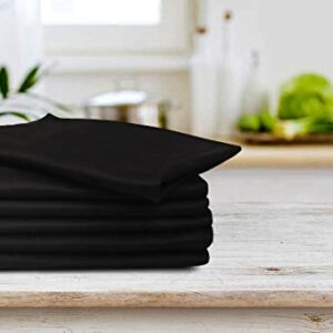 Urban Villa Christmas Kitchen Towels Premium Quality 100% Cotton Solid Kitchen Towels Set of 6 Ultra Soft Size 20X30 Inches Black Color Kitchen Towel Highly Absorbent Kitchen Towels