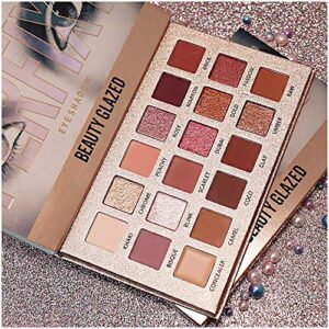 bestland new nude eyeshadow palette the 18 colors matte shimmer glitter multi-reflective shades ultra pigmented makeup eye shadow powder waterproof eye shadow palette (bg52)