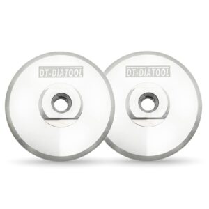 dt-diatool 2pcs aluminum backer pad 4 inch hook and loop backing pad 5/8-11 arbor