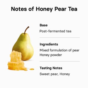 OSULLOC Honey Pear Tea (Sweet Pear & Honey Flavor), Premium Blended Tea from Jeju, Tea Bag Series 20 count, 1.06 oz, 30g