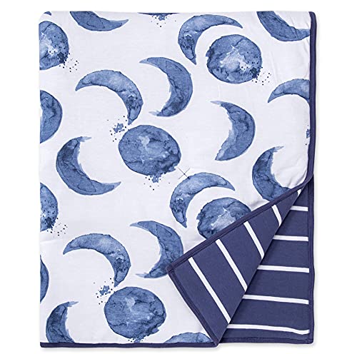 Reversible Quilt, Baby and Toddler Nursery Blanket, Organic Cotton Shell & Polyester Fill