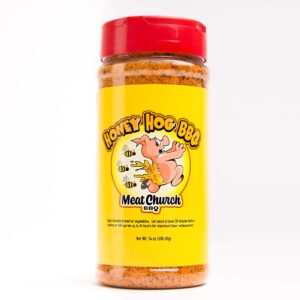 meat church honey hog bbq rub and seasoning for meat and vegetables, gluten free, 14 ounces