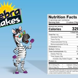 Little Debbie Zebra Cakes, 10 Twin-Wrapped Cakes, 13.0 OZ Box