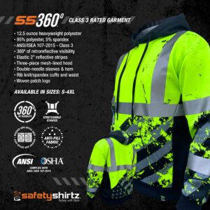 SafetyShirtz SS360 American Grit Hoodie ANSI Class 3 Yellow