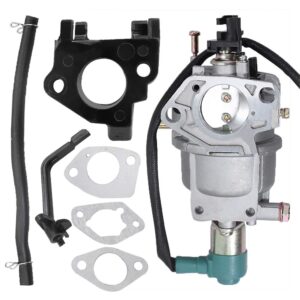 saihisday 69671 generator carburetor w/gaskets insulator for harbor freight predator 7000 8750 420cc rato r420-iii engine 13hp 14hp 15hp 16hp engine 7000w 8750w generator