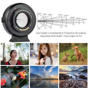 VILTROX EF-EOS M2 Speed Booster 0.71x Canon EF Lens to EF-M Mount Speedbooster for Canon m50 ii m6 ii m200 m50 m6 m5