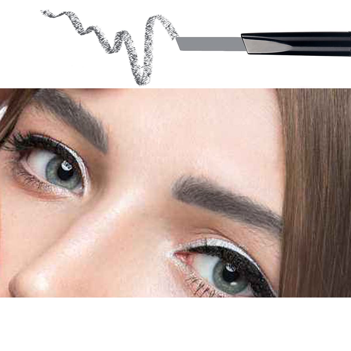 ANIFER Eyebrow Pencil Gray Waterproof Smooth Natural Vegan Cruelty Free (Gray #5)