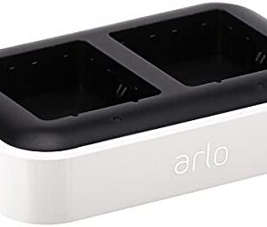 Arlo Dual Charging Station - Arlo Certified Accessory - Charge up to Two Batteries, Works with Arlo Rechargeable Batteries (VMA5400) and Arlo XL Rechargeable Batteries (VMA5420) Only - VMA5400C