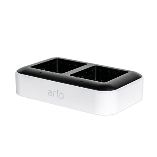 Arlo Dual Charging Station - Arlo Certified Accessory - Charge up to Two Batteries, Works with Arlo Rechargeable Batteries (VMA5400) and Arlo XL Rechargeable Batteries (VMA5420) Only - VMA5400C