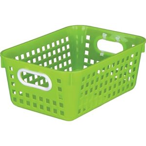 Really Good Stuff - 164316 Plastic Storage Baskets for Classroom or Home Use – Stackable Mesh Plastic Baskets with Grip Handles – Bright Neon Colors – 11" x 7.5" (Set of 6)