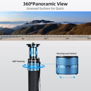 SIRUI P-424FL Monopod for Cameras, 75" Carbon Fiber Monopod with Feet, Portable Lightweight Monopod, Max Load 26lbs/12kg, 4 Sections, 360° Panorama, Modular 3 in 1, Quick Release Plate