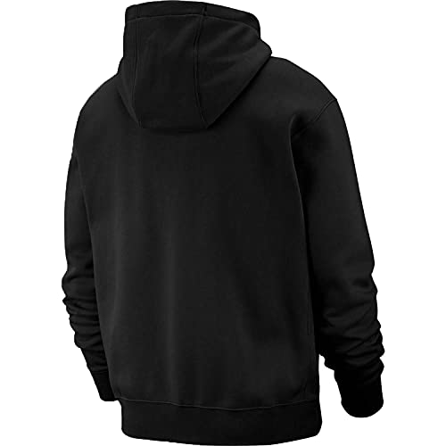 Nike Men's Sportswear Club Fleece Full Zip Hoodie, Fleece Zip-Up Hoodie Men, Black/Black/White, XL-T