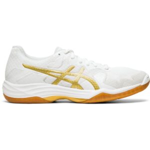 ASICS Women's Gel-Tactic 2 Volleyball Shoes, 12, White/Rich Gold