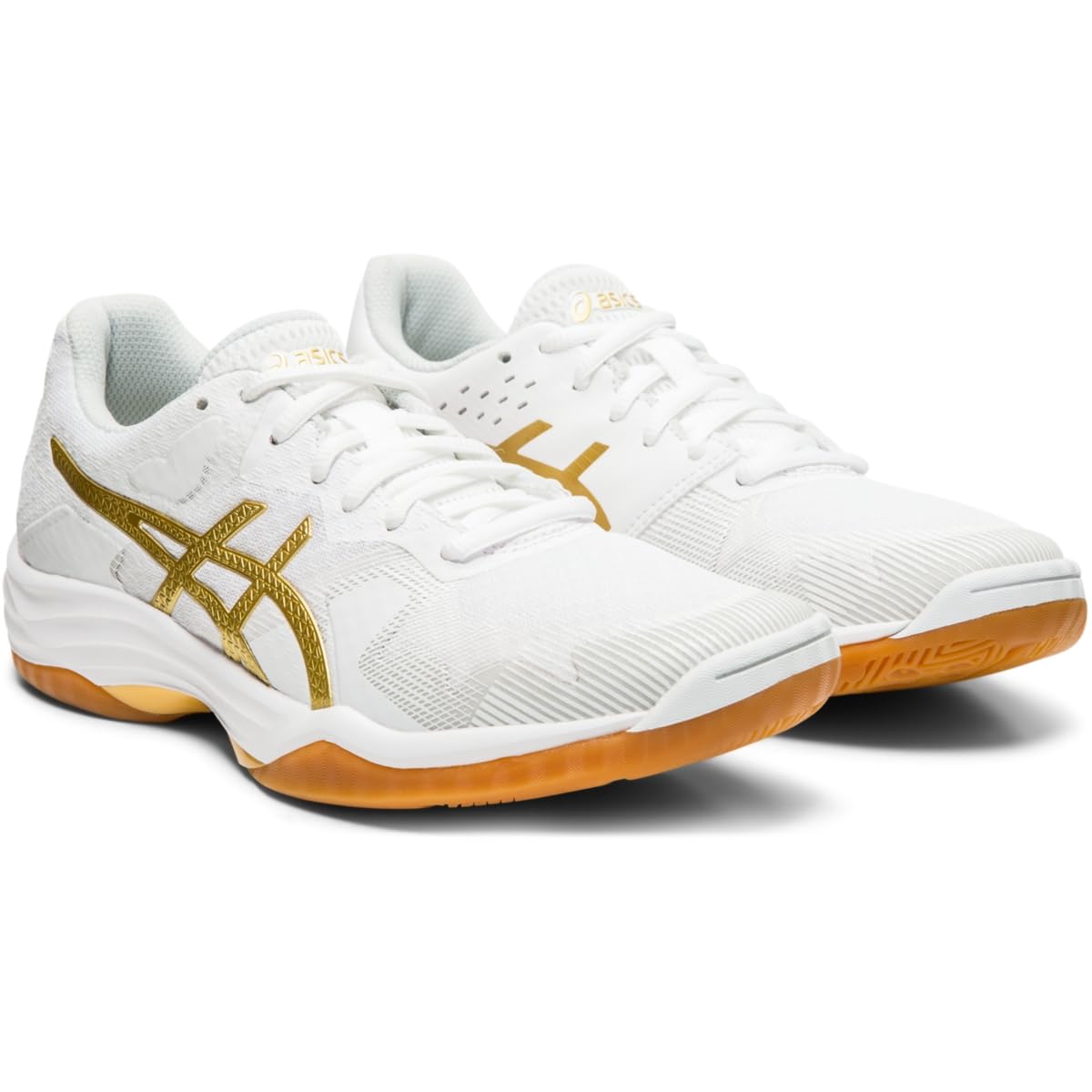 ASICS Women's Gel-Tactic 2 Volleyball Shoes, 12, White/Rich Gold