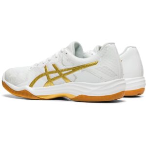 ASICS Women's Gel-Tactic 2 Volleyball Shoes, 12, White/Rich Gold