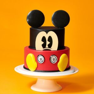 DecoSet® Disney Mickey Mouse Cake Topper, 7-Piece Topper Set with Ears, Eyes, Buttons and Shoes, Made of Food-Safe Plastic, Multiple, 1 SET