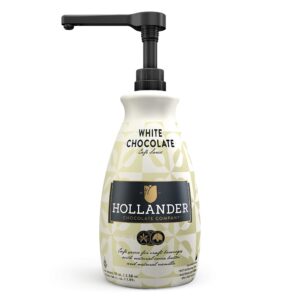 white chocolate cafe sauce by hollander chocolate - 91oz bottle with pump, rainforest alliance certified