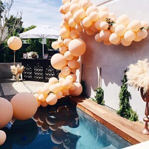 PartyWoo Peach Balloons, 50 pcs 10 Inch Light Peach Balloons, Peach Latex Balloons for Balloon Garland or Balloon Arch as Party Decorations, Birthday Decorations, Baby Shower Decorations, Peach-Q12