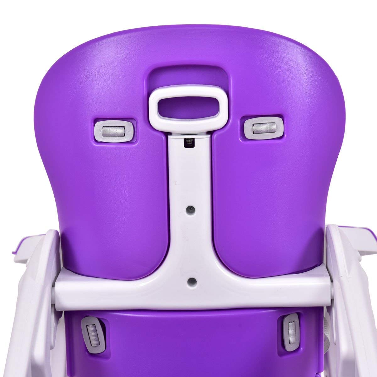 HONEY JOY 5 in 1 High Chair, Convertible Highchair for Babies and Toddlers/Table Chair Set/Booster Seat/Toddler Chair w/Safety Harness, Reclining Backrest, Double Food Tray (Purple)