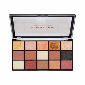 makeup revolution reloaded palette, makeup eyeshadow palette, includes 15 shades, lasts all day long, vegan & cruelty free, affection, 16.5g