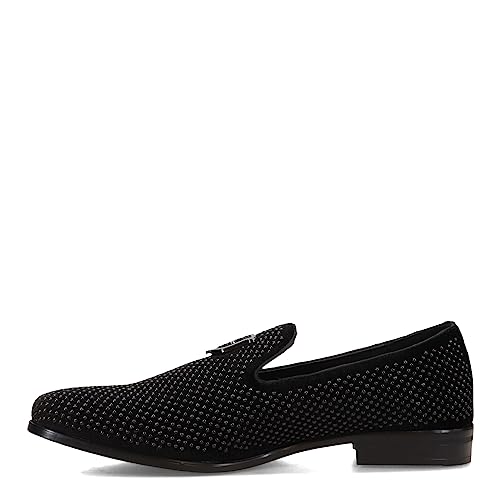 STACY ADAMS mens Swagger Studded Slip on Loafer, Black, 12 US