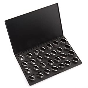 Allwon Empty Magnetic Eyeshadow Makeup Palette with 28Pcs 26mm Round Metal Pans