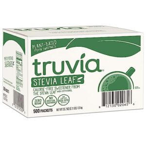 truvia original calorie-free sweetener from the stevia leaf packets, 35.25 oz box, 500 count (pack of 1)