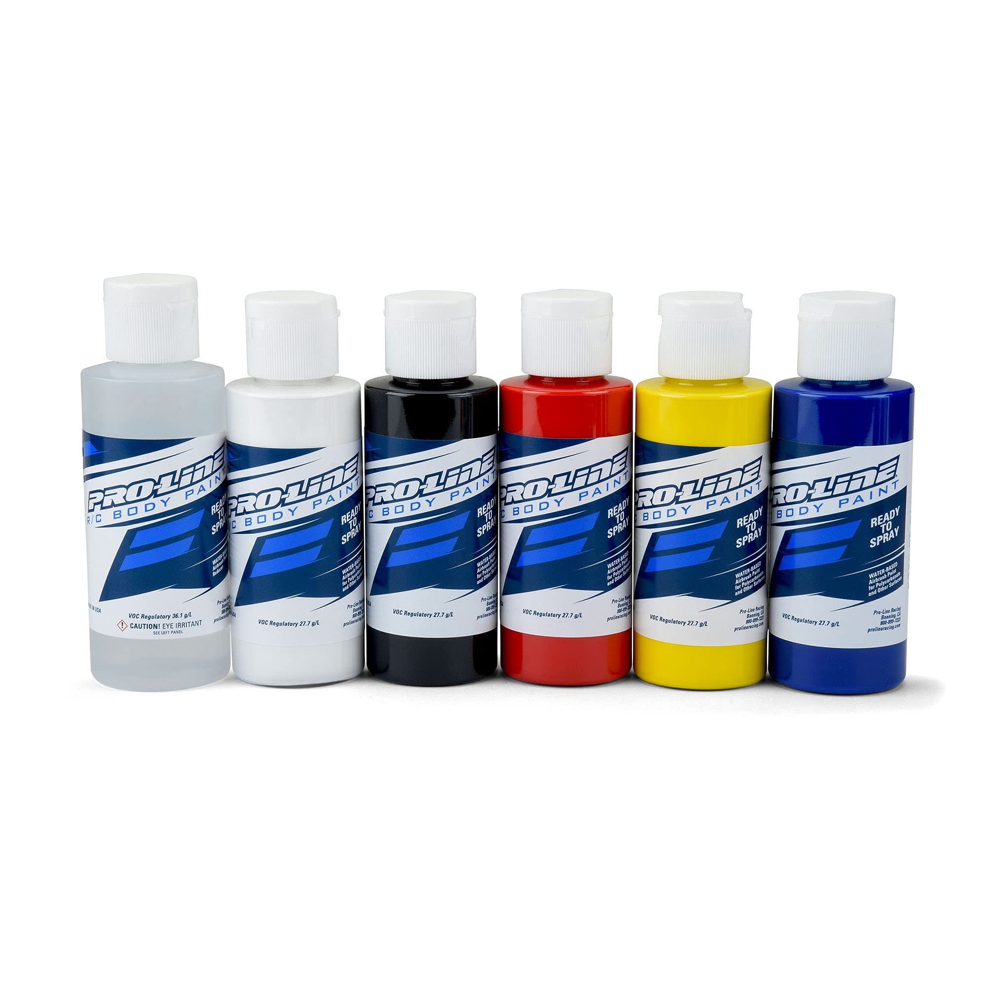 Pro-Line Racing RC Paint Primary Color Set -RdcWhtBlkRdYlwBl PRO632300 Car Paint