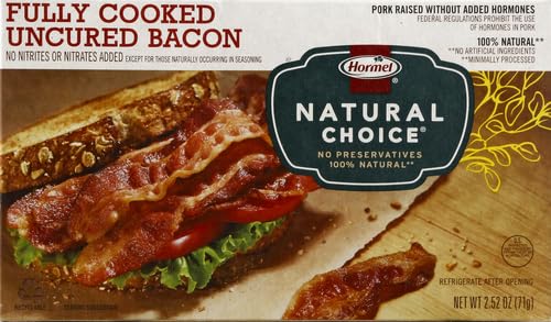 Hormel Natural Choice Fully Cooked Uncured Bacon, 2.5 Oz