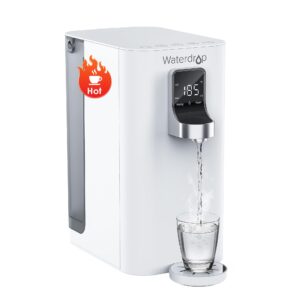 waterdrop k19-h countertop reverse osmosis system, 𝐈𝐧𝐬𝐭𝐚𝐧𝐭 𝐇𝐨𝐭 water dispenser, 4 stage reverse osmosis water filter countertop, 3:1 pure to drain, 4 temperature options, no installation