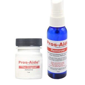 Pros-Aide The Original Adhesive 1 oz with Remover Cleaner Spray 2 oz Set by ADM Tronics for Movie FX Make-up and Professional Prosthetic Applications