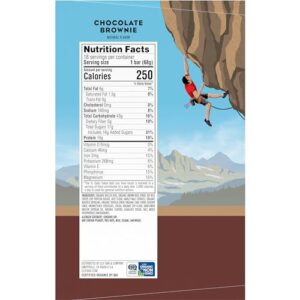 Clif Bar - Chocolate Brownie Flavor - Made with Organic Oats - 10g Protein - Non-GMO - Plant Based - Energy Bars - 2.4 oz. (18 Pack)