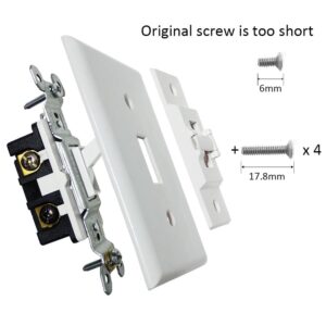 Light Switch Guard, ILIVABLE Optional Wall Plate Cover Switch ON or Off Protects Your Lights or Circuits from Being Accidentally Turned On or Off (Not Child Proof)