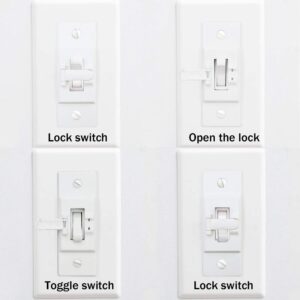 Light Switch Guard, ILIVABLE Optional Wall Plate Cover Switch ON or Off Protects Your Lights or Circuits from Being Accidentally Turned On or Off (Not Child Proof)