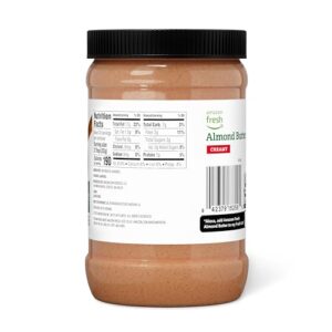 Amazon Fresh, Creamy Almond Butter, 27 Oz (Previously Happy Belly, Packaging May Vary)