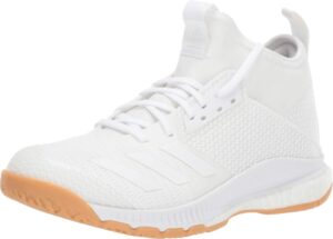 adidas women's crazyflight x 3 mid volleyball shoe, white/gum, 14 m us