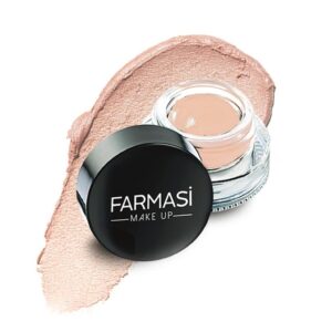 farmasi pro to fit eyeshadow primer, nude eye primer for crease-free eyeshadow and makeup looks, lasts all day 0.11 fl. oz / 3 ml