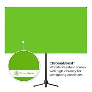 Valera Explorer Green Screen with Stand - Portable Chroma Key Panel, 1000 Free Backgrounds Included, Wrinkle Resistant Green Fabric Backdrop, Tripod & Wall Mount, Carry Case, Portrait & Wide Landscape