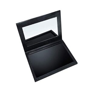 allwon magnetic palette empty makeup palette with mirror for eyeshadow lipstick blush powder (black)