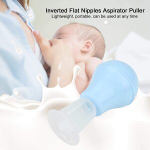 Nipple Corrector,Women Silicone Nipple Enlargement Suction Enlarger Sucker Corrector for Breastfeeding Inverted Flat Nipples Aspirator Puller Health Care(Blue)