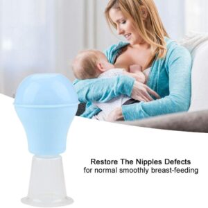 Nipple Corrector,Women Silicone Nipple Enlargement Suction Enlarger Sucker Corrector for Breastfeeding Inverted Flat Nipples Aspirator Puller Health Care(Blue)