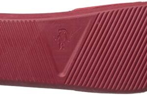 Lacoste Men's Croco Slide Legacy Sandal, Red/Navy/White, 10