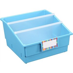 Really Good Stuff 4-Pack Single-Color Picture Book Classroom Library Bins With Dividers