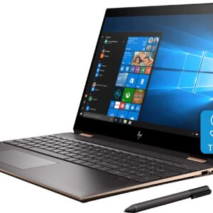 HP Spectre x360 2-in-1 Laptop, 15.6" 4K UHD Touchscreen, Intel Core i7-8565U Processor up to 4.6GHz, 16GB RAM. 256GB SSD, Backlit Keyboard, Wireless-AC, Windows 10 Home (15.6 Inch, Dark Ash Silver)