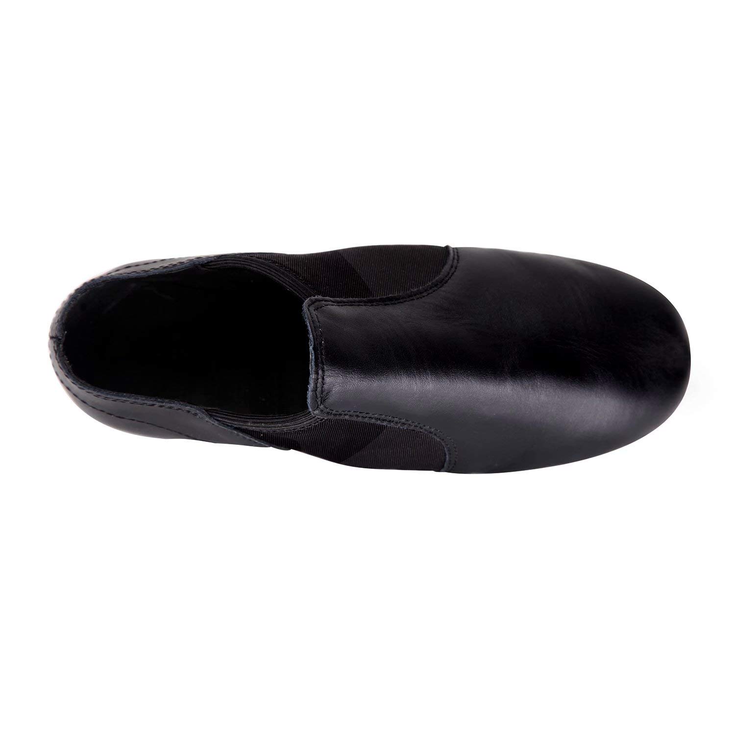 ARCLIBER Unisex Dance Shoes Leather Upper Slip-On Jazz Shoes for Women Men 8.5M Black