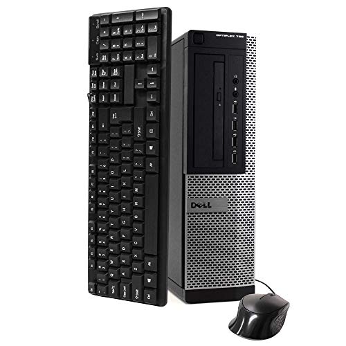 DELL Desktop Computer Package with 22in Monitor(Brands May Vary)(Core I5 Upto 3.4GHz,8GB,1T,VGA,HDMI,DVD,Windows 10-Multi Language Support-English/Spanish/French) (CI5)(Renewed)